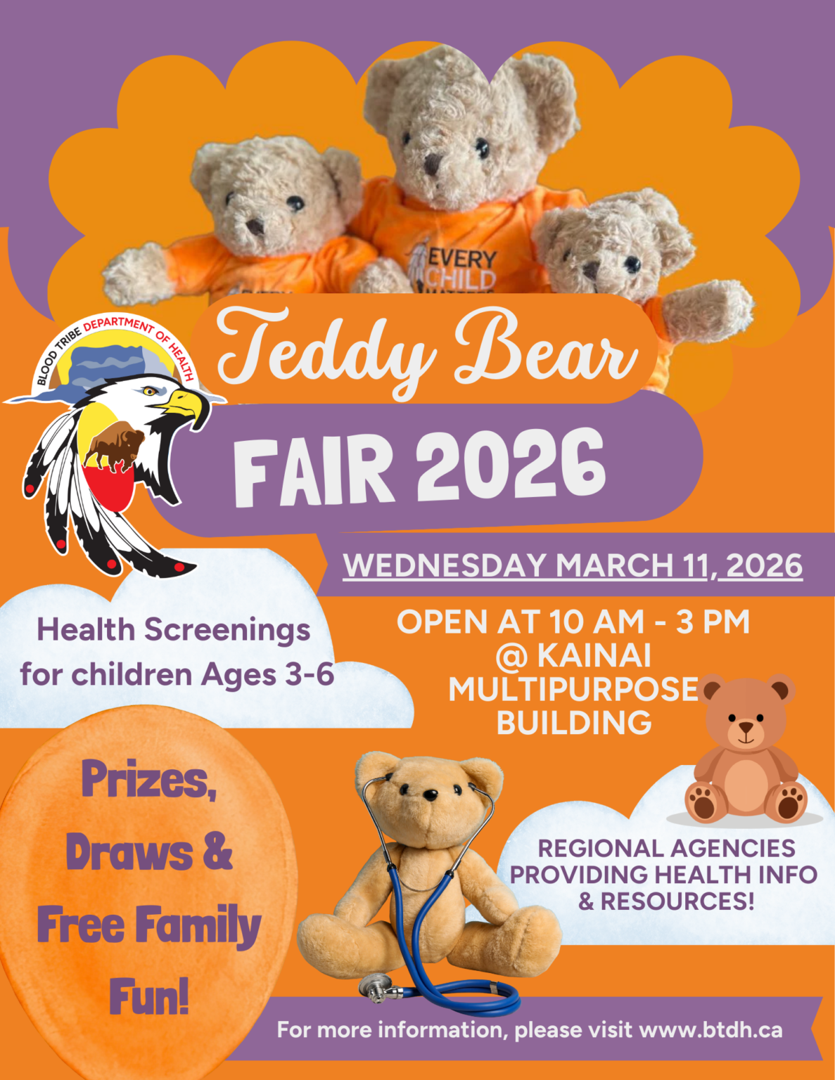Blood Tribe Department of Health Teddy Bear Fair - Blood Tribe ...
